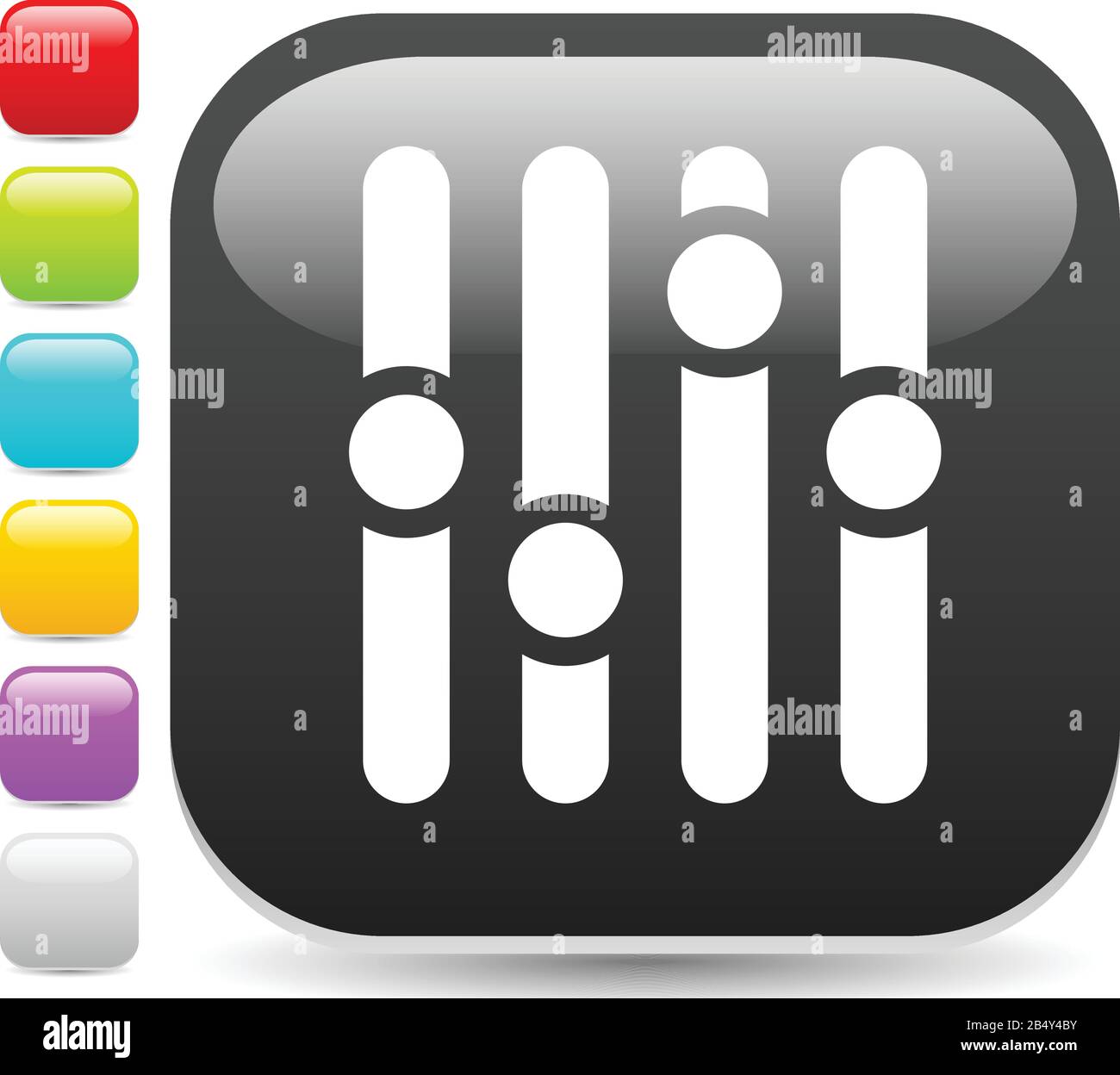 Icon with adjusters symbol. Control paner, levels, settings concept ...