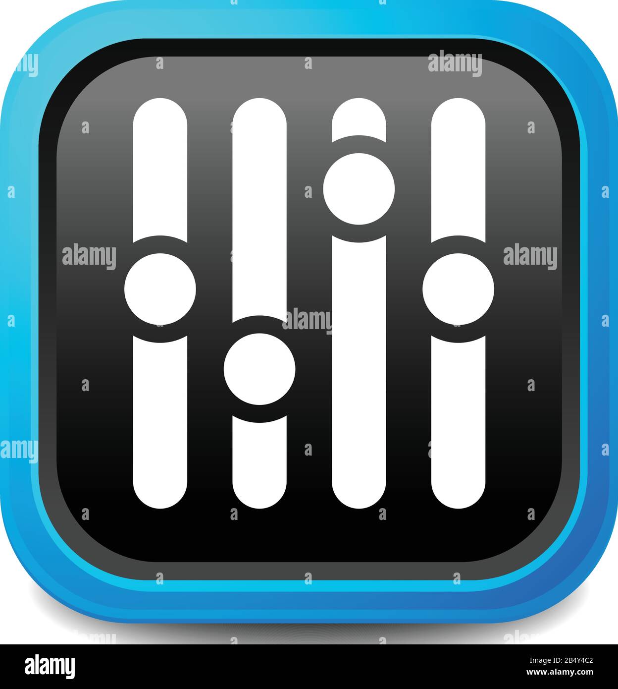 Icon with adjusters symbol. Control paner, levels, settings concept ...