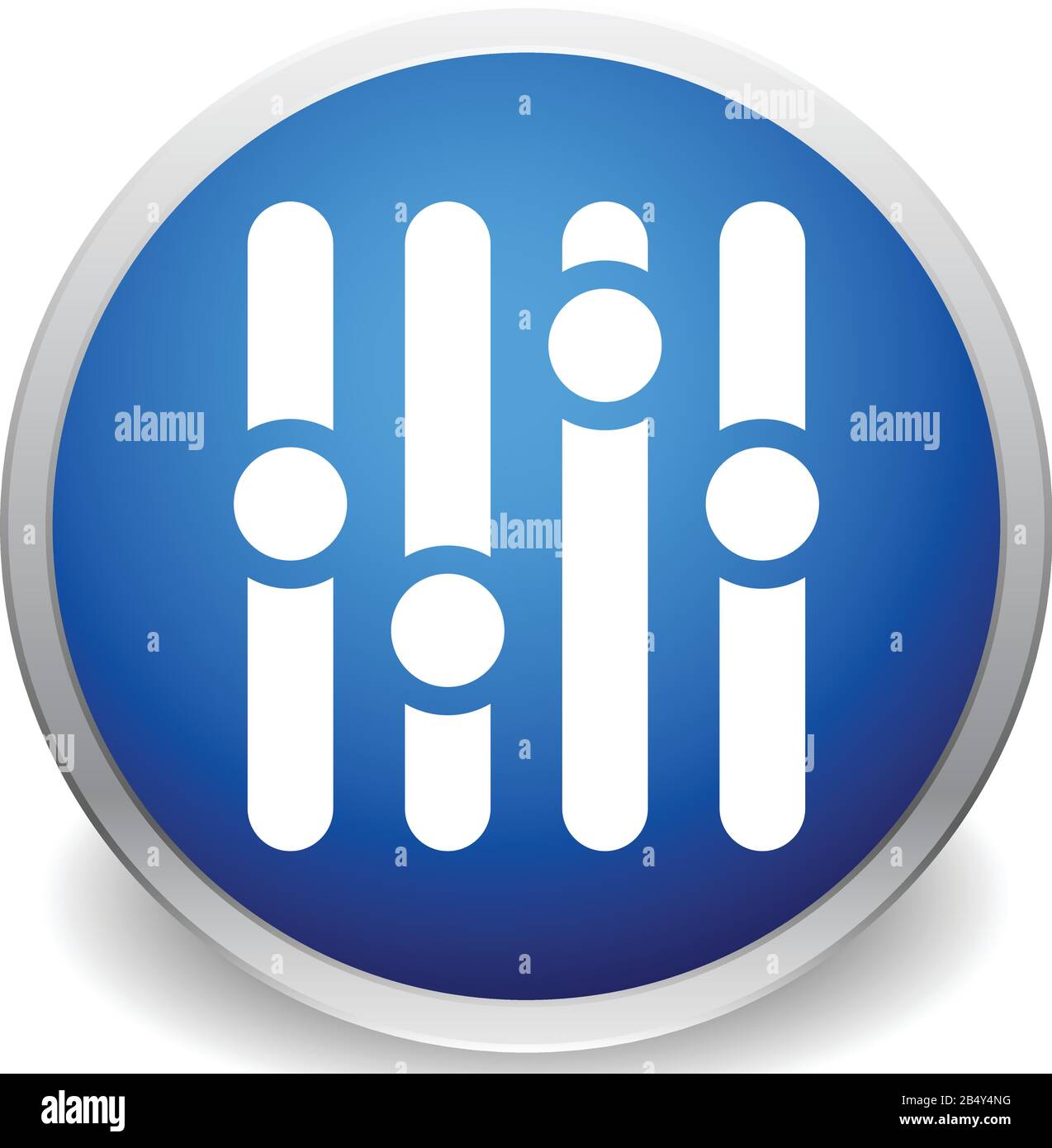 Icon with adjusters symbol. Control paner, levels, settings concept ...