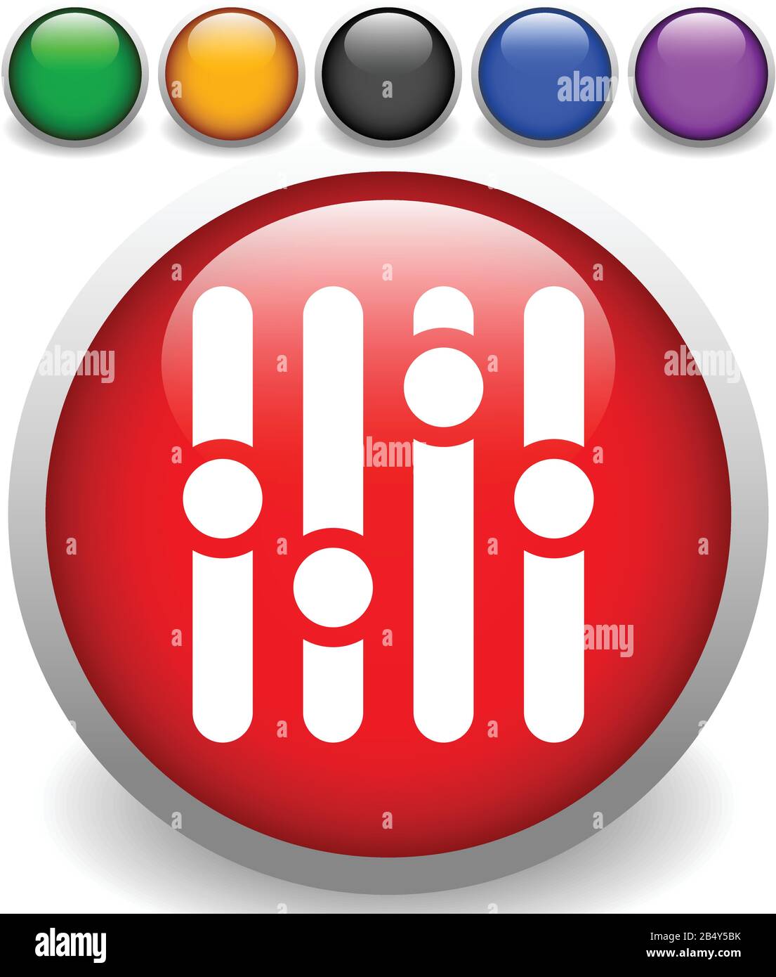 Icon with adjusters symbol. Control paner, levels, settings concept ...