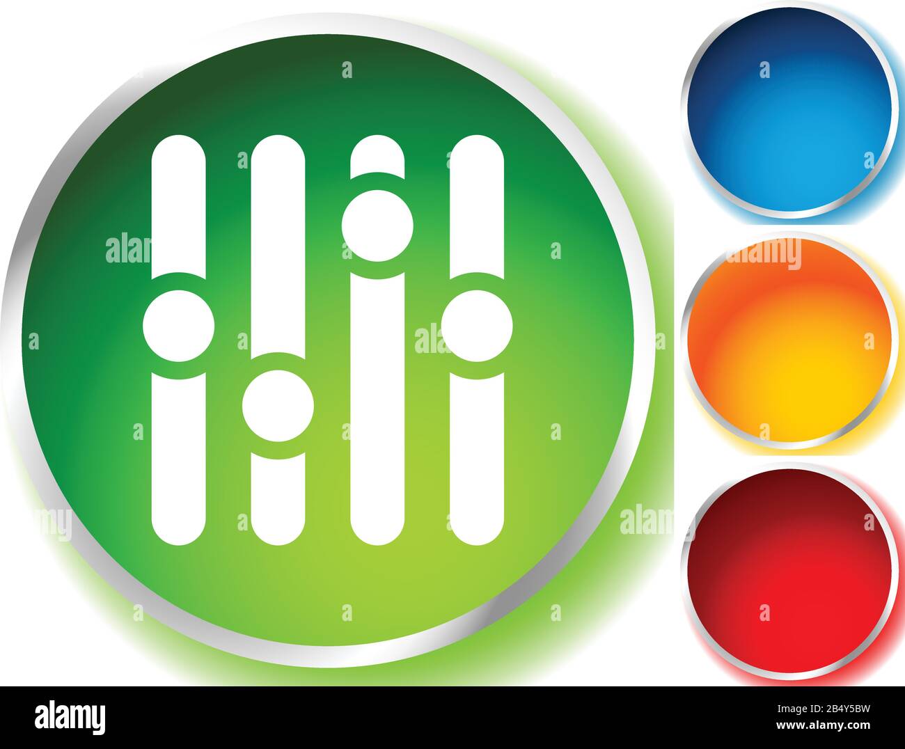 Icon with adjusters symbol. Control paner, levels, settings concept ...
