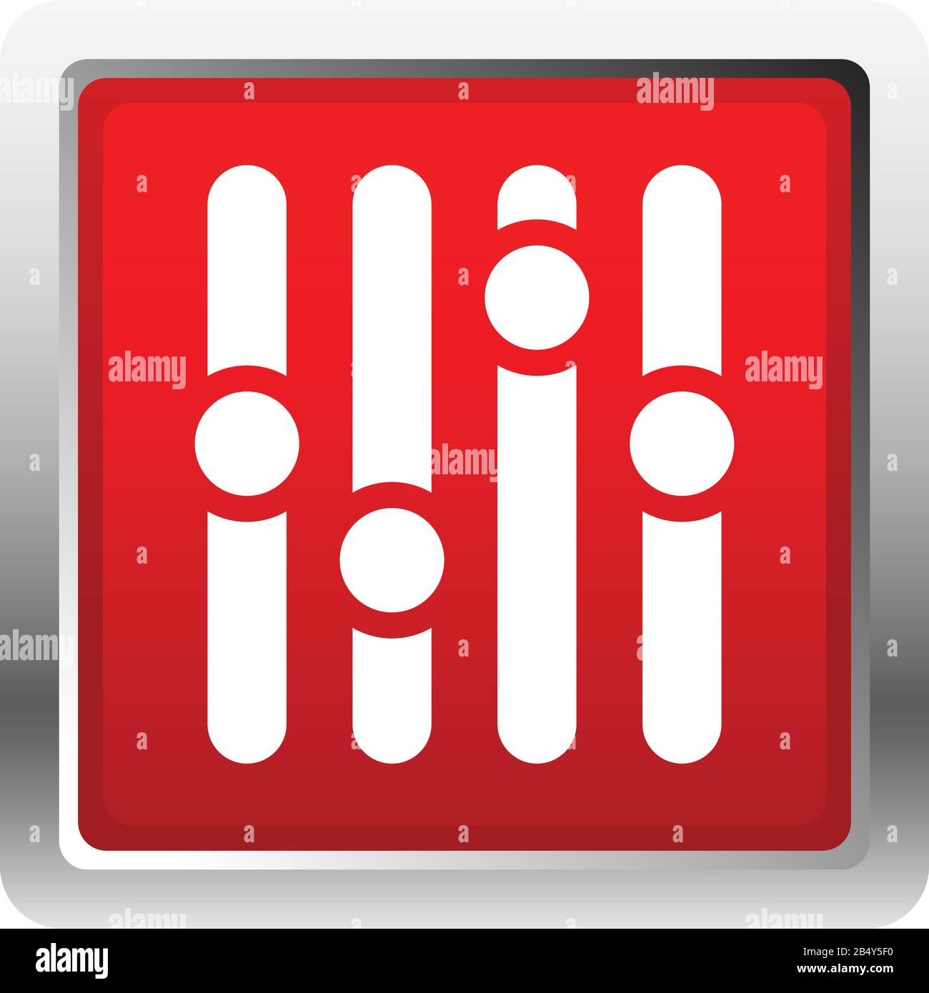 Icon with adjusters symbol. Control paner, levels, settings concept ...