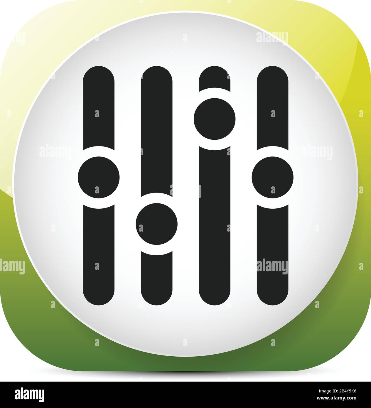 Icon with adjusters symbol. Control paner, levels, settings concept ...