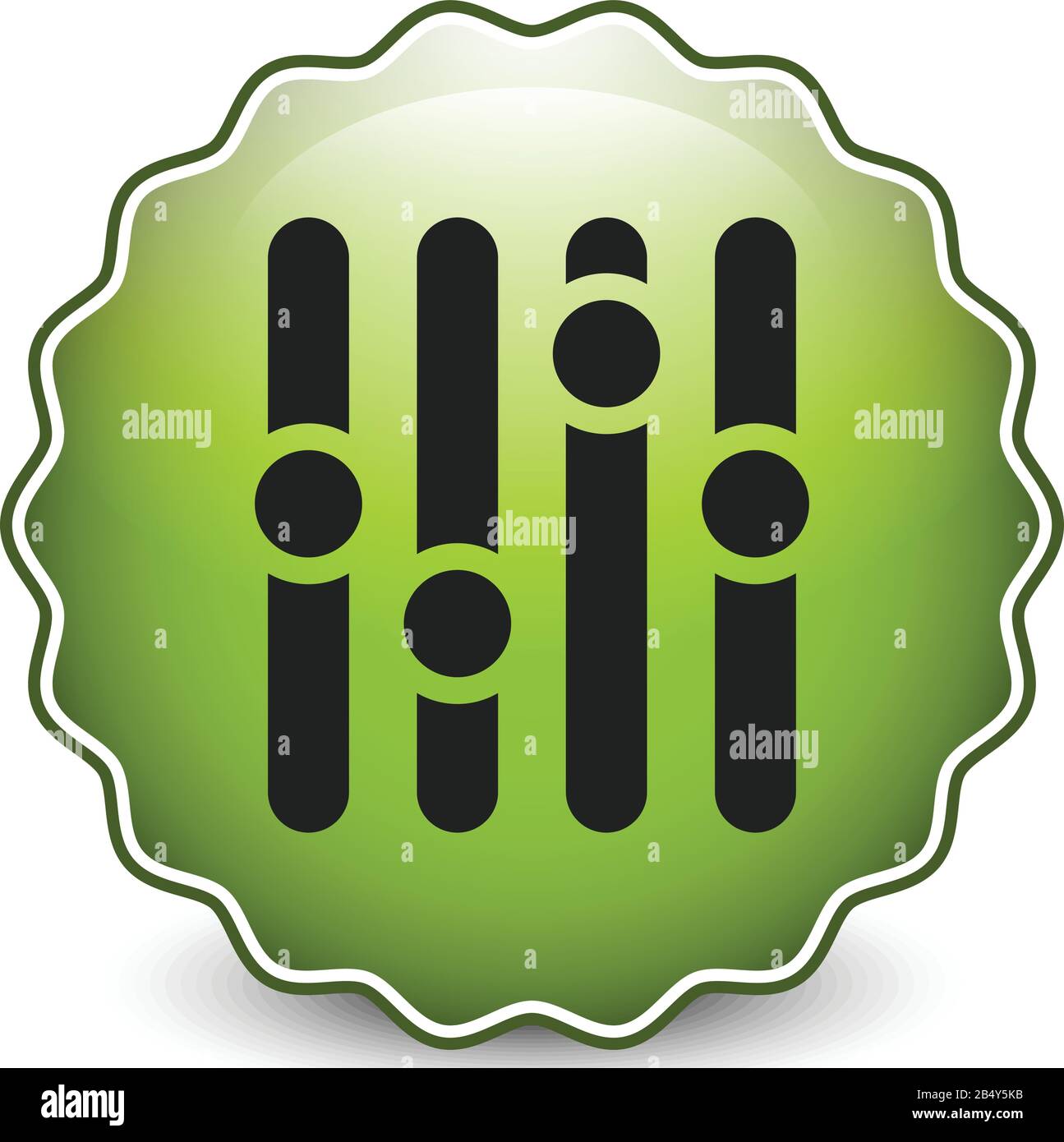 Icon with adjusters symbol. Control paner, levels, settings concept ...