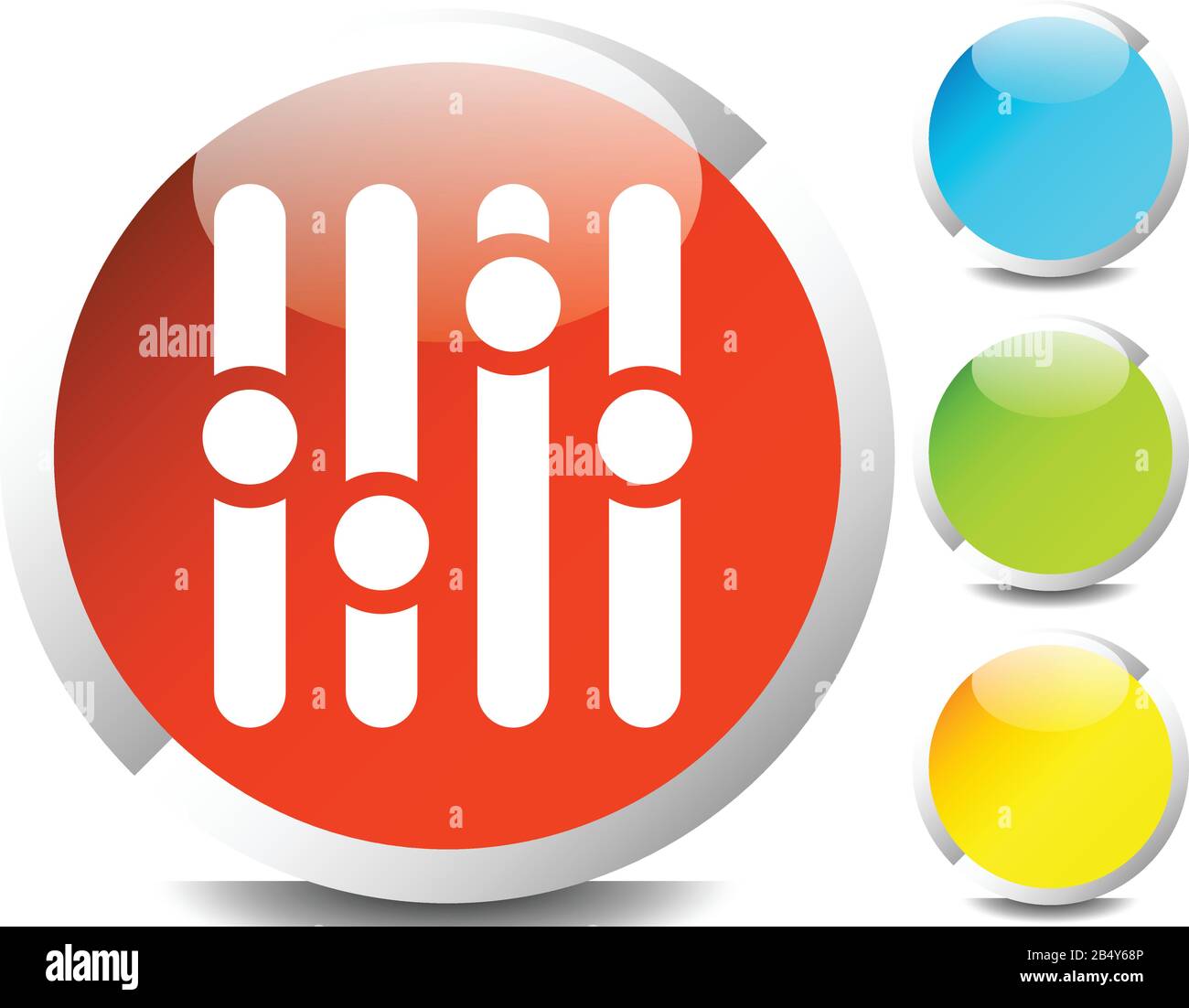 Icon with adjusters symbol. Control paner, levels, settings concept ...