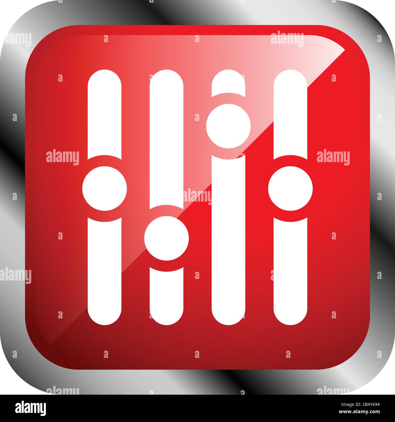 Icon with adjusters symbol. Control paner, levels, settings concept ...