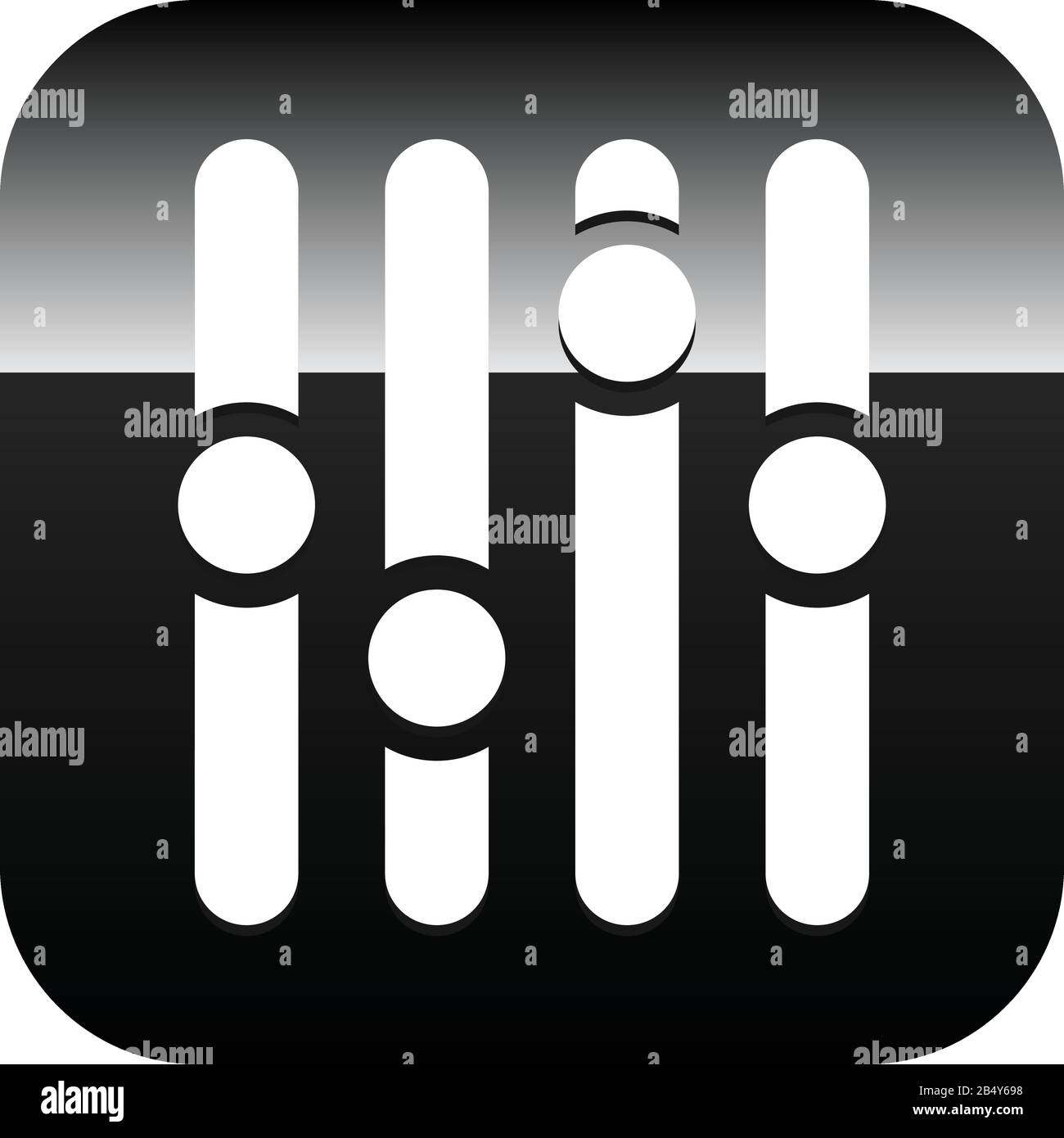Icon with adjusters symbol. Control paner, levels, settings concept ...
