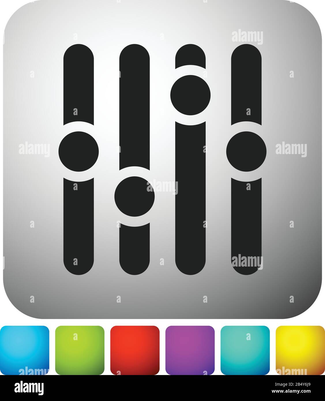 Icon with adjusters symbol. Control paner, levels, settings concept ...