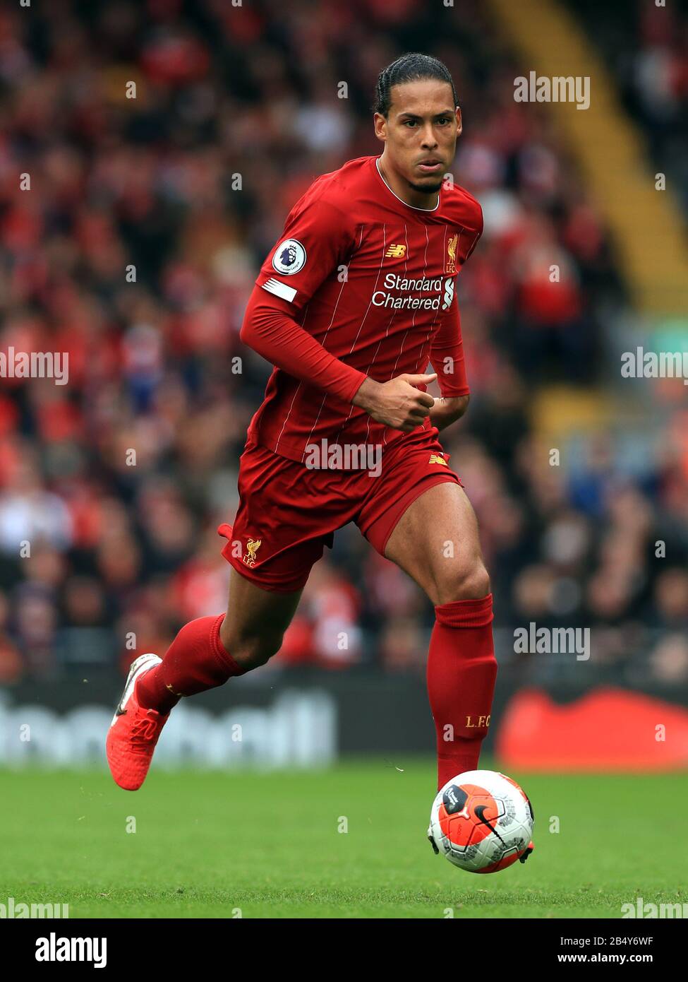 Liverpool's Virgil van Dijk during the Premier League match at Anfield ...