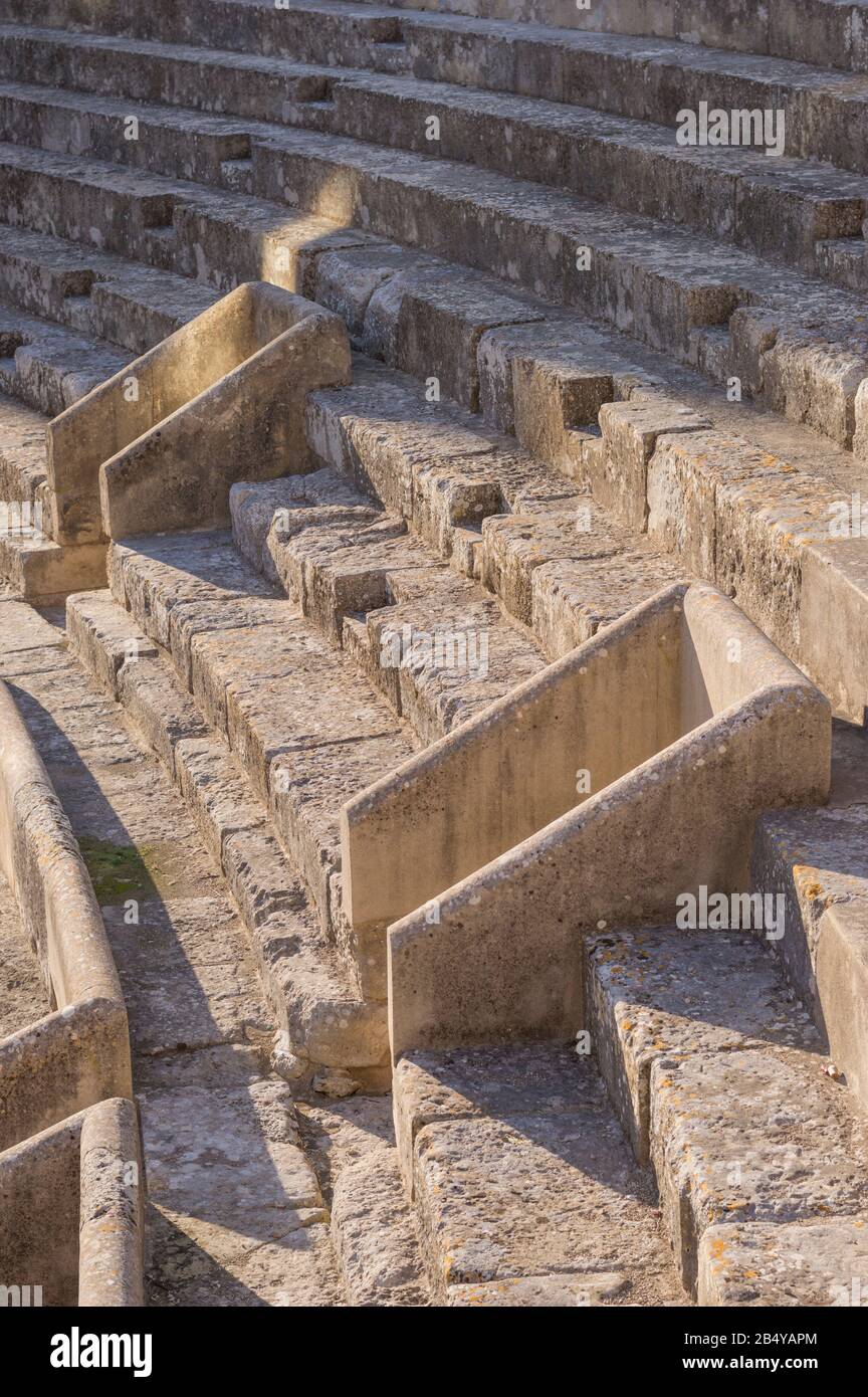 Tribunes of Ancient Roman Amphitheater in Lecce, Italy Stock Photo - Alamy