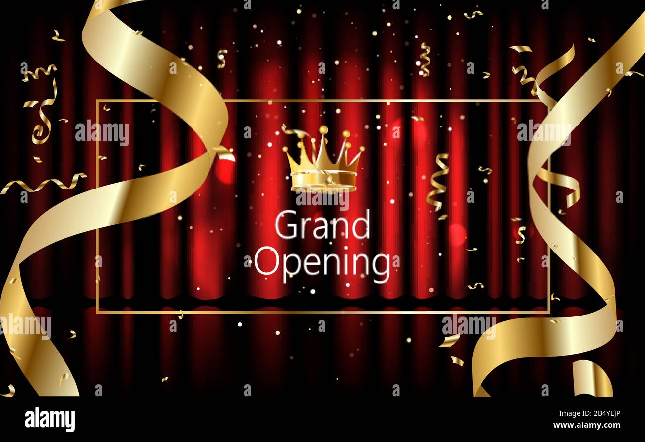 VIP elegant background with red curtains Stock Vector Image & Art - Alamy