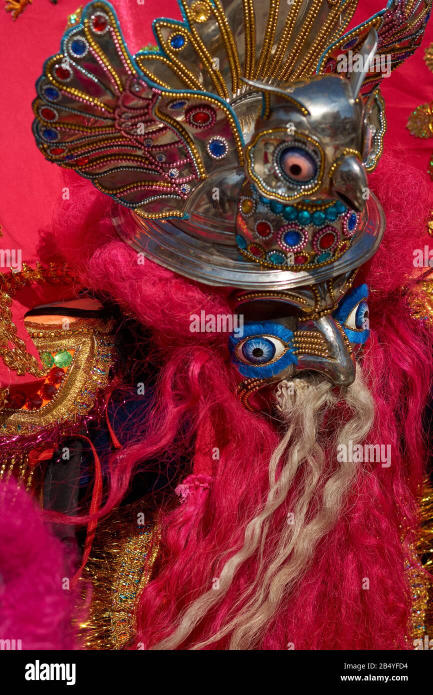 Morenada dancers performing during a street parade at the annual ...