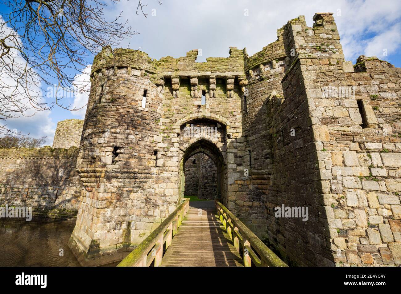 The drawbridge entrance to Beaumaris castle, Anglesey Stock Photo - Alamy