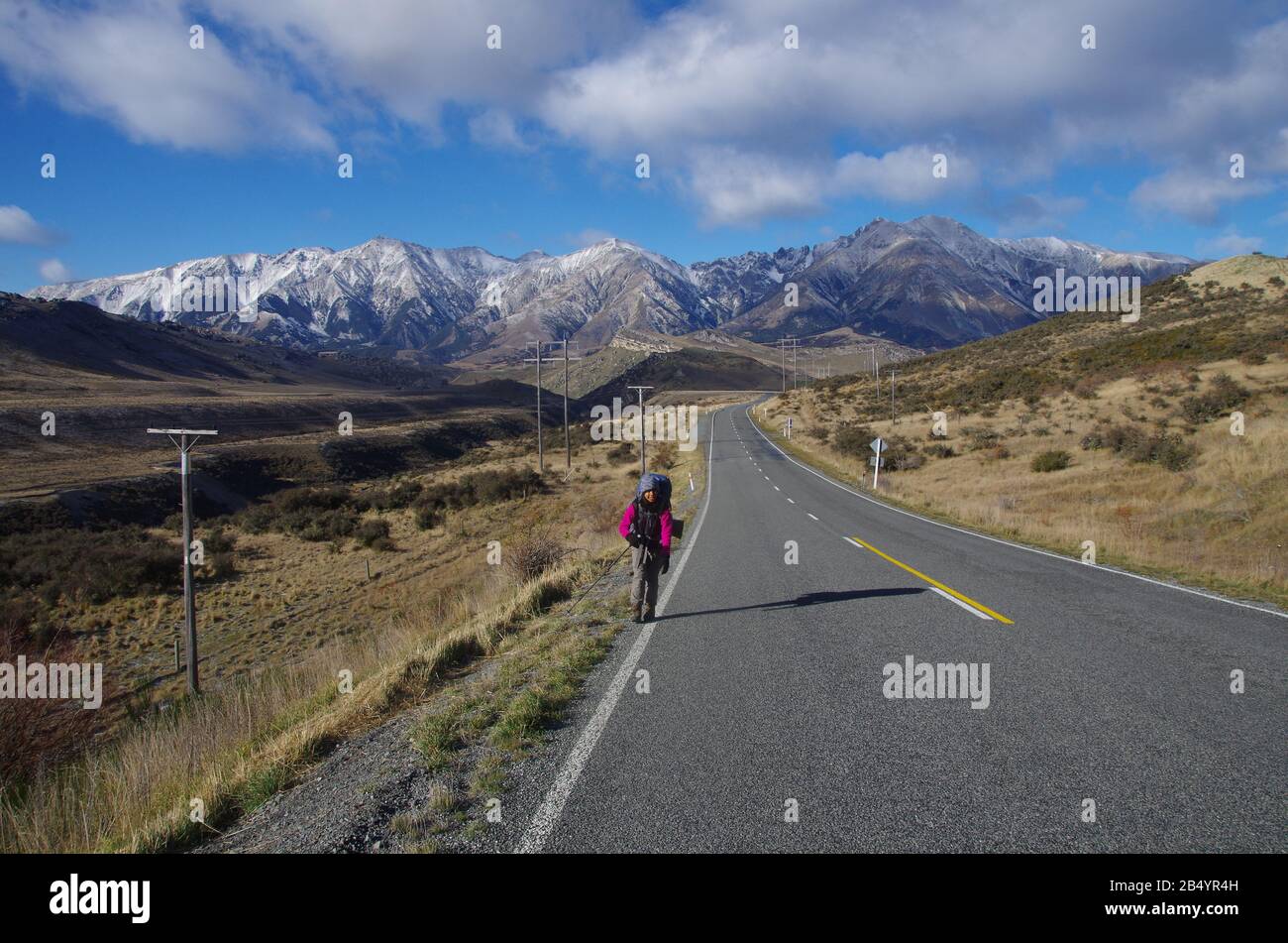 State Highway 73 alternative Te Araroa Trail route. South Island. New ...