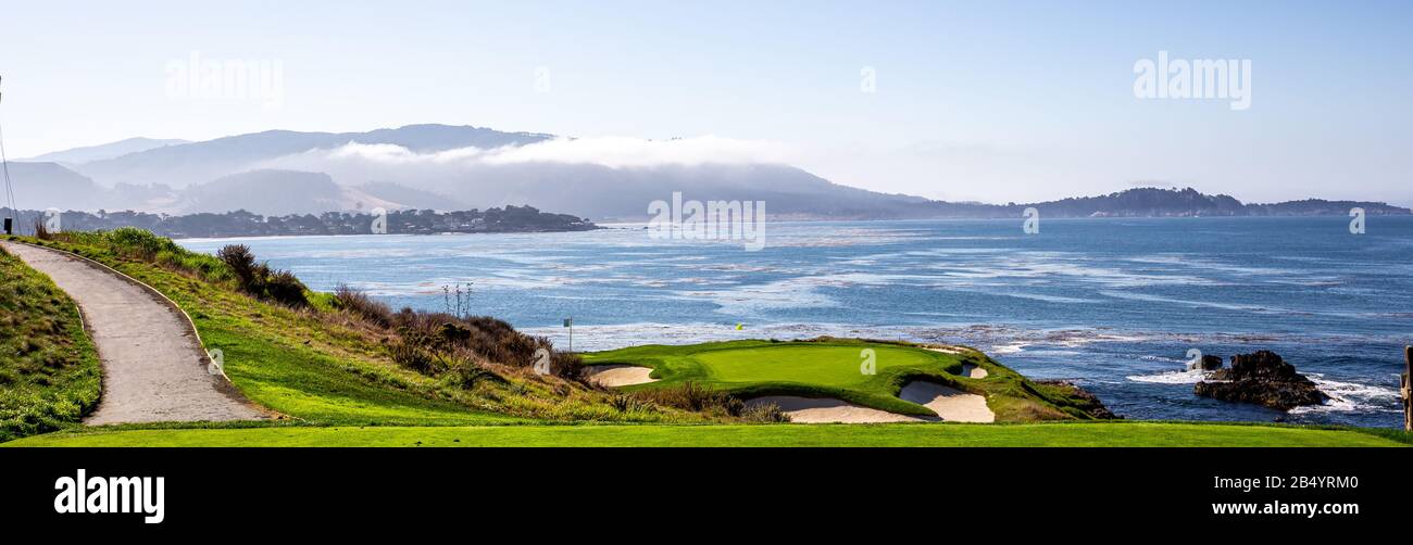 Pebble Beach golf course, Monterey, California, usa Stock Photo - Alamy