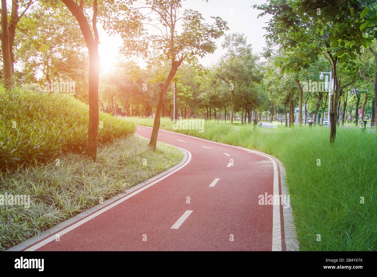 Running track in the Fushan Park of Jiangmen, Guangdong province, China ...