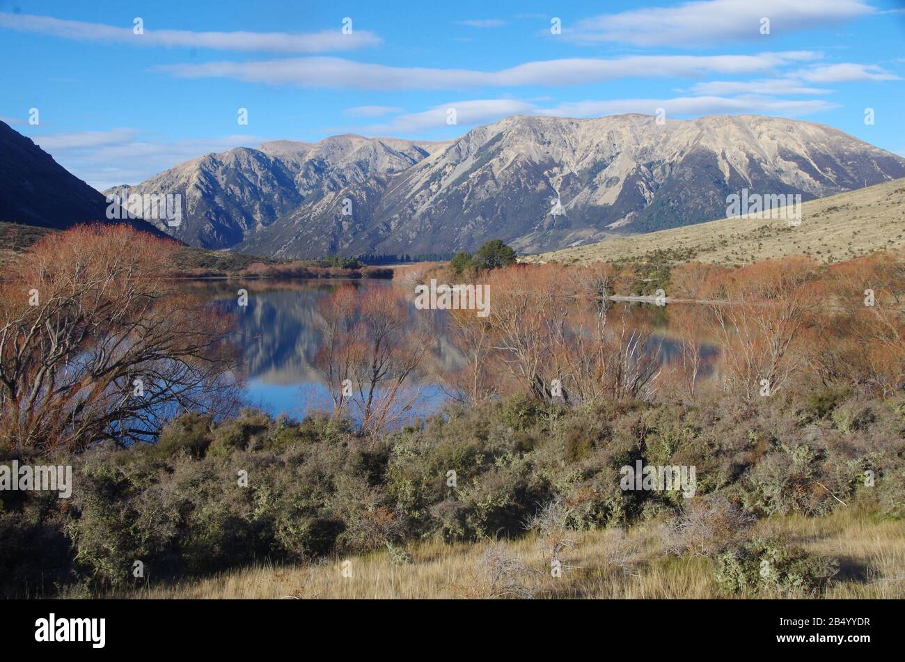 State Highway 73 alternative Te Araroa Trail route. South Island. New ...