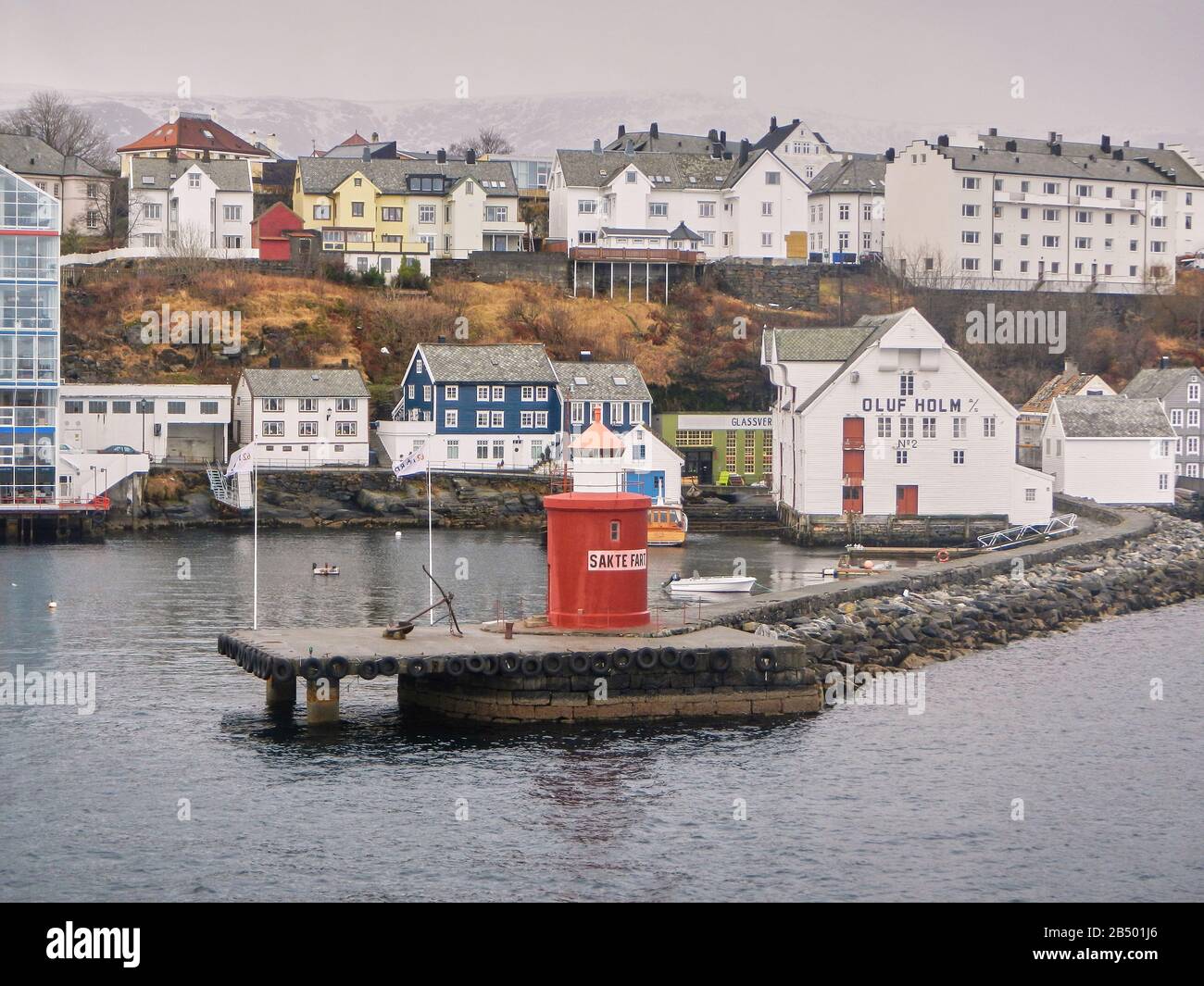 Passing the Alesund Molja lighthouse sea-bound Stock Photo - Alamy