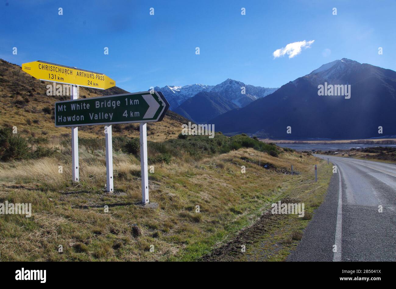 State Highway 73 alternative Te Araroa Trail route. South Island. New ...