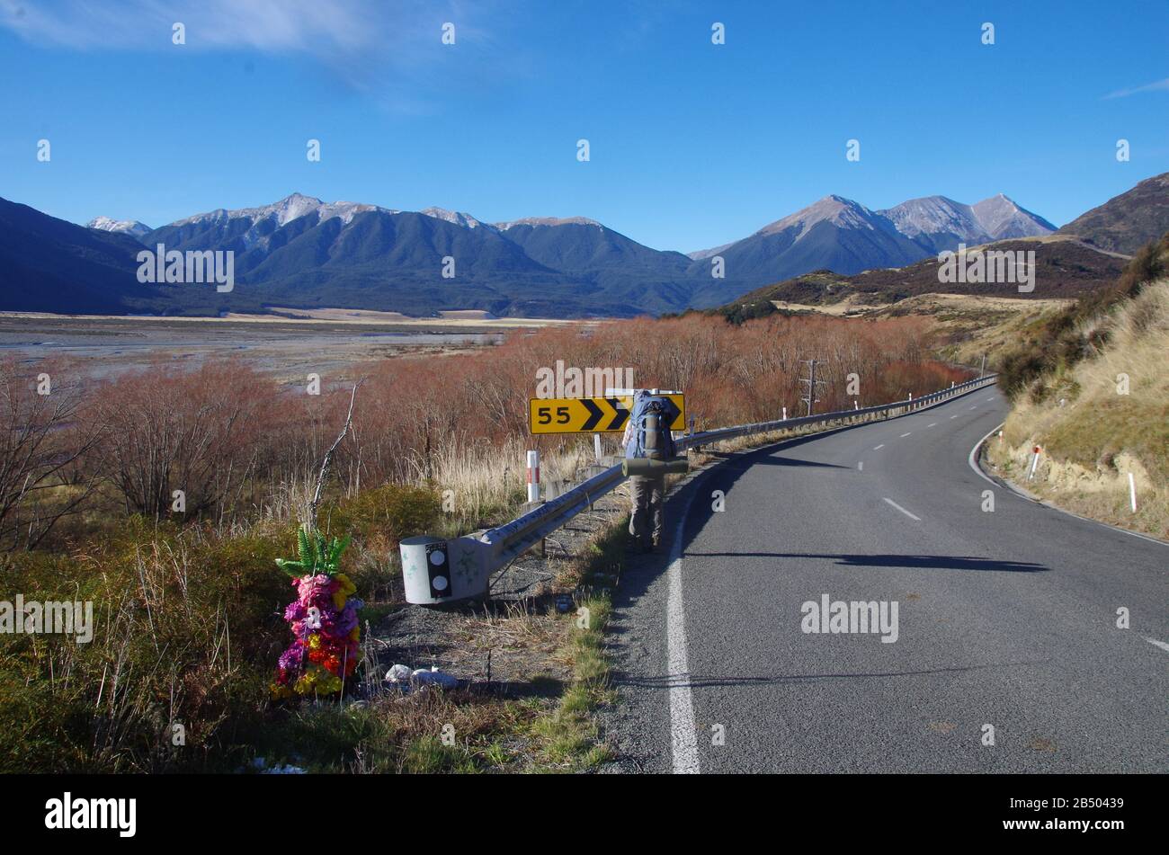 State Highway 73 alternative Te Araroa Trail route. South Island. New ...