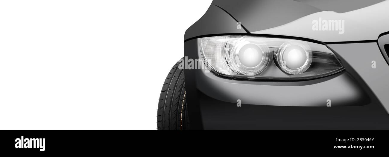 Headlight car isolated Stock Photo - Alamy