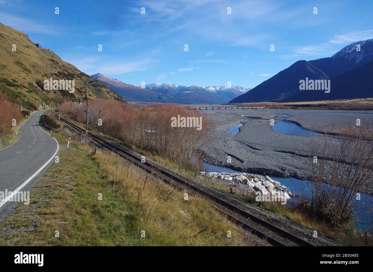 State Highway 73 alternative Te Araroa Trail route. South Island. New ...