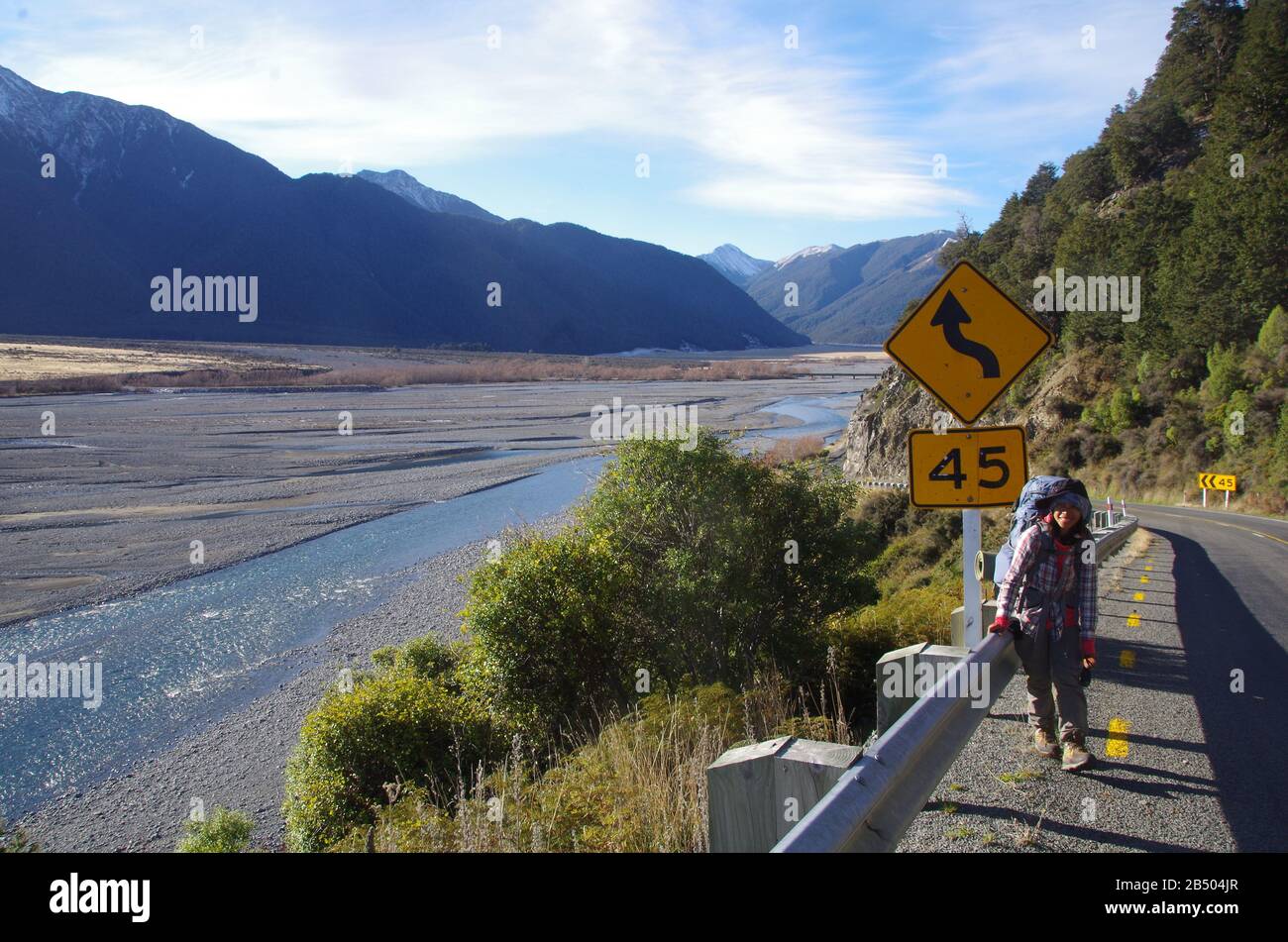State Highway 73 alternative Te Araroa Trail route. South Island. New ...