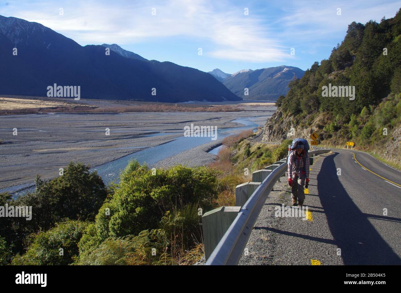 State Highway 73 alternative Te Araroa Trail route. South Island. New ...