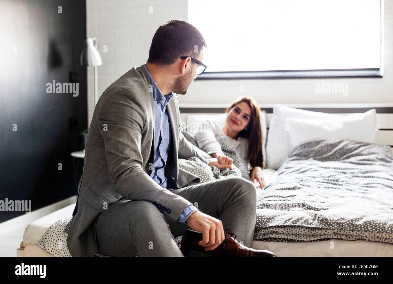 Couple going to bed hi-res stock photography and images - Alamy