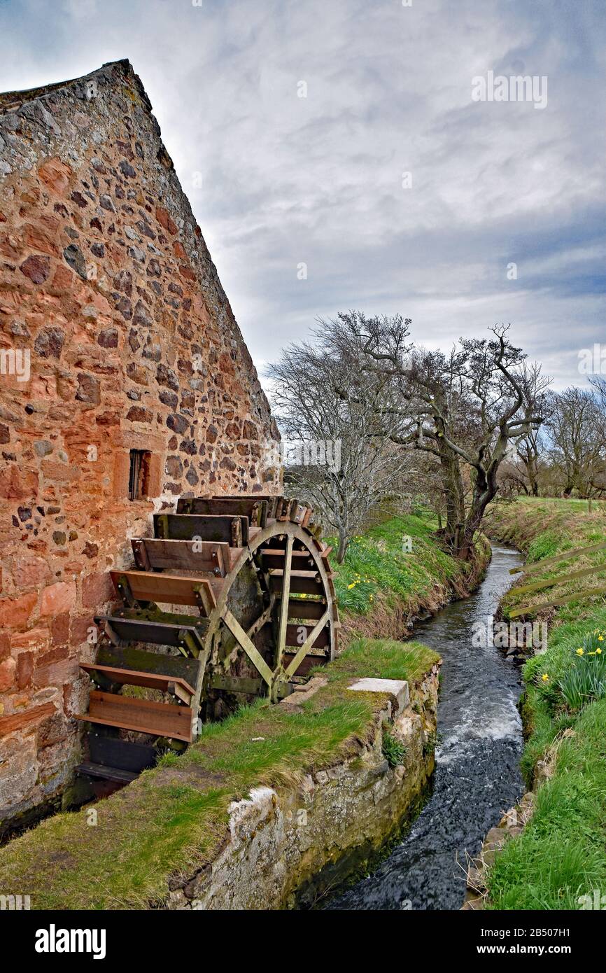 Exterior of Preston Mill in Lothian, Scotland, UK. Used as filming ...