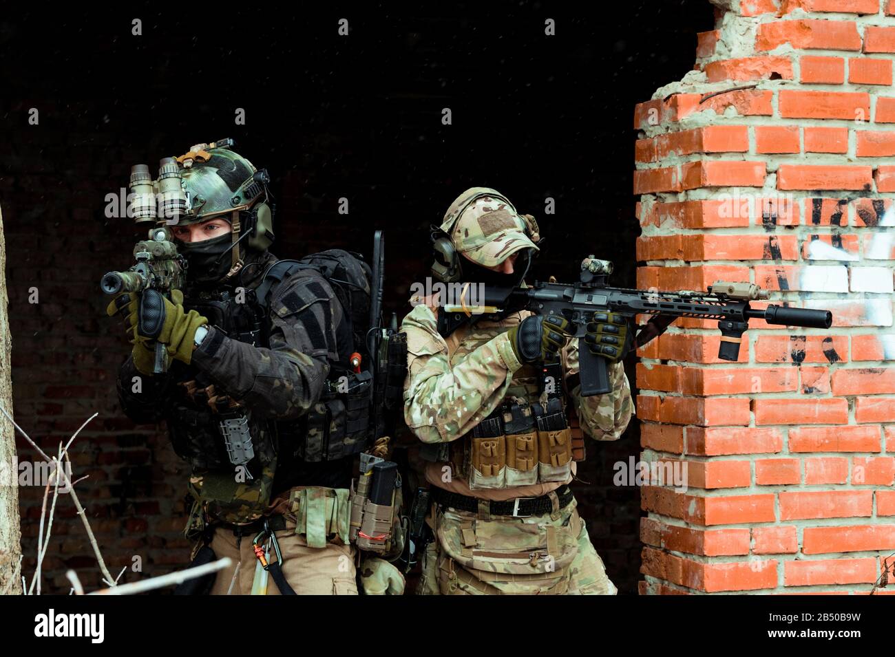Helmet armed special forces stand hi-res stock photography and images ...