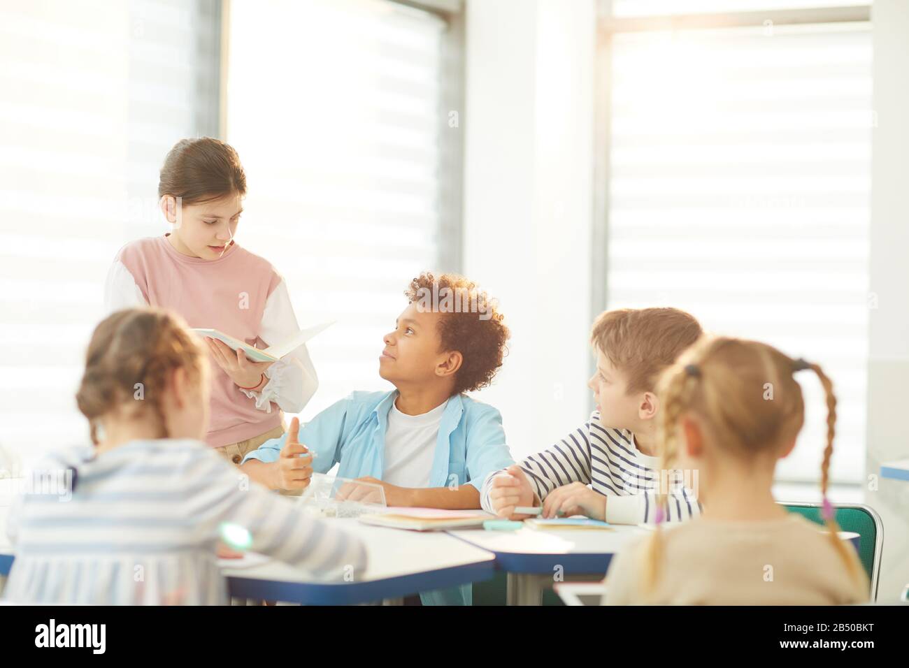 Middle School Children Working Together