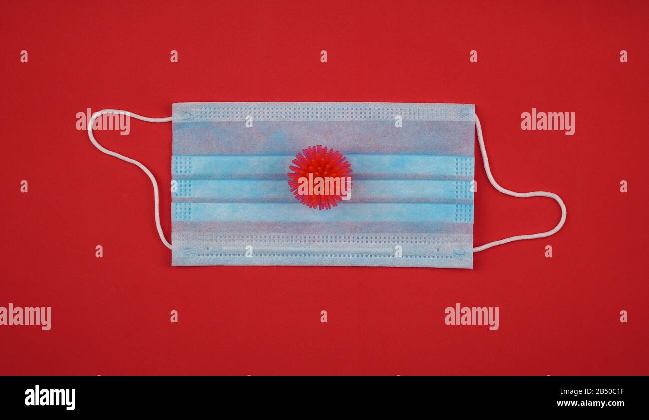 Medical mask for protection against flu and other diseases. Surgical ...