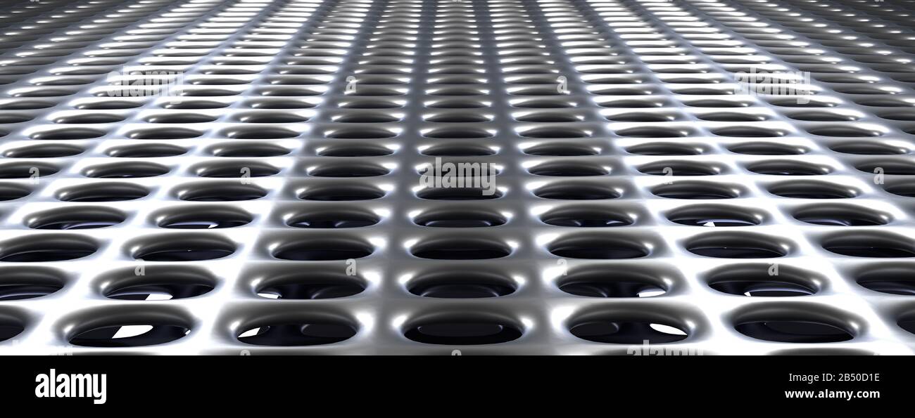 Shiny silver metal grid pattern using as modern background, 3d ...