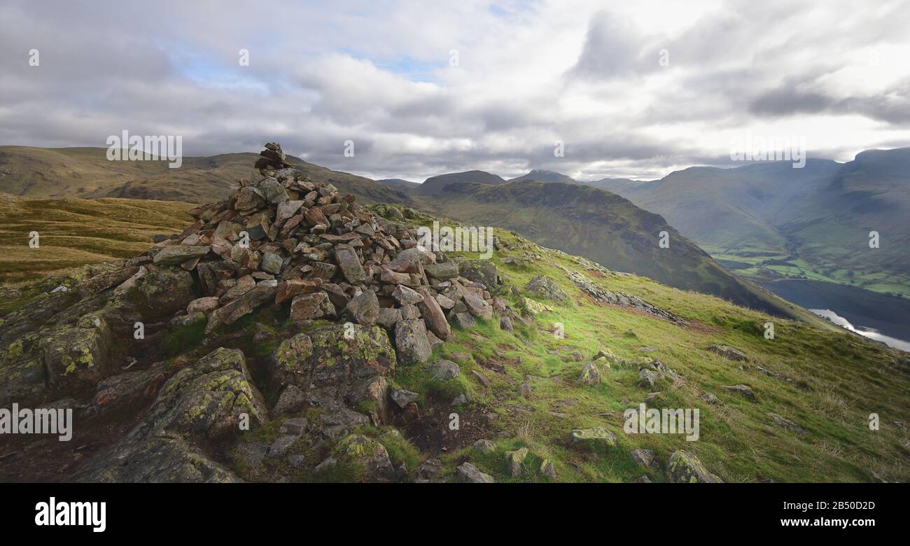 The Wasdale fells from Middle Fell Stock Photo - Alamy