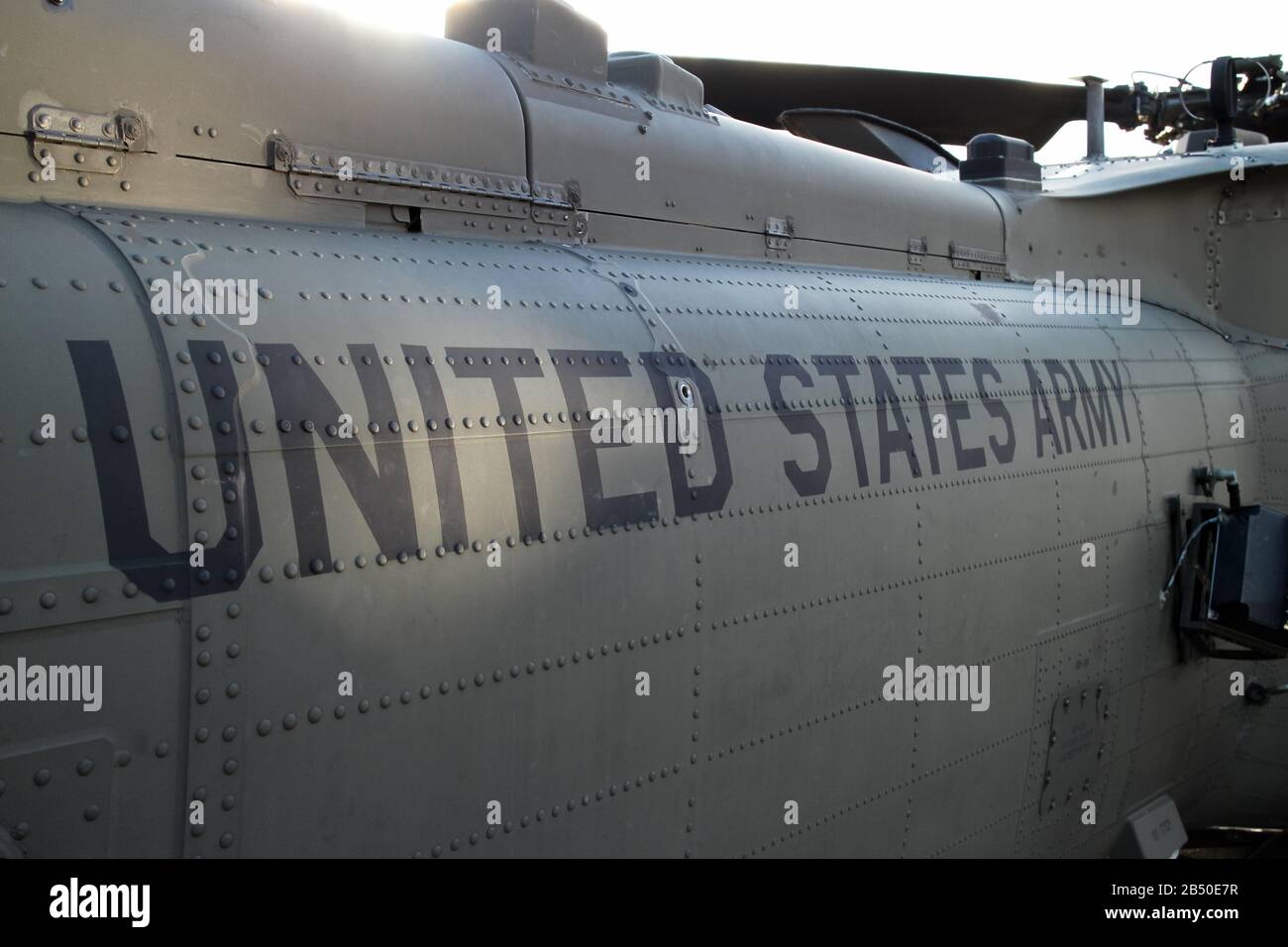 inscription "united states army" on the side of the fuselage of a ...