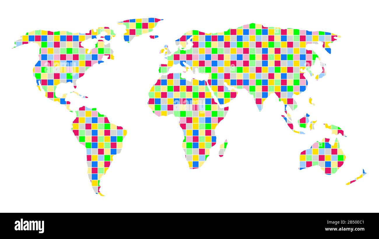 Map world simple border hi-res stock photography and images - Alamy