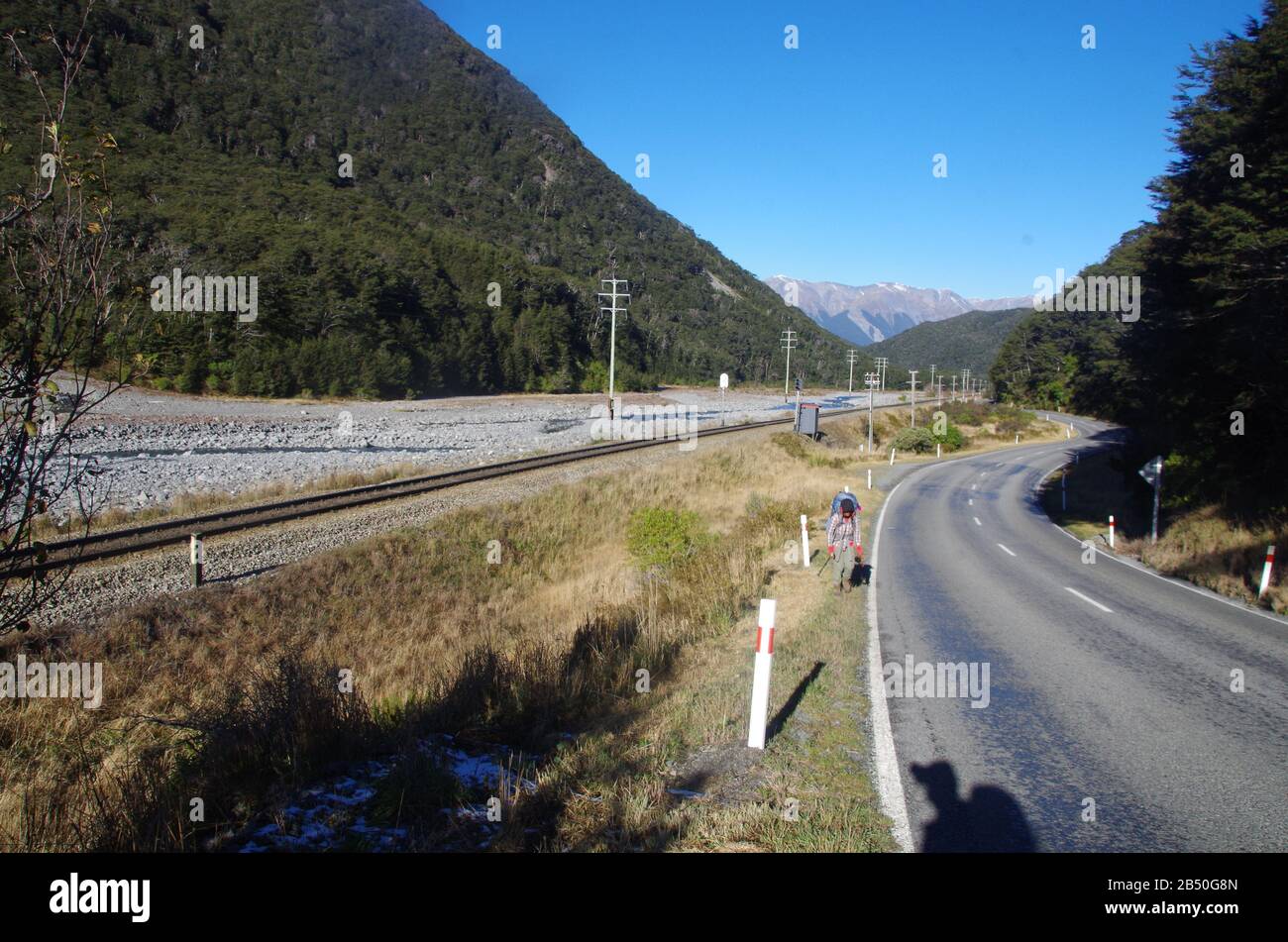 State Highway 73 alternative Te Araroa Trail route. South Island. New ...