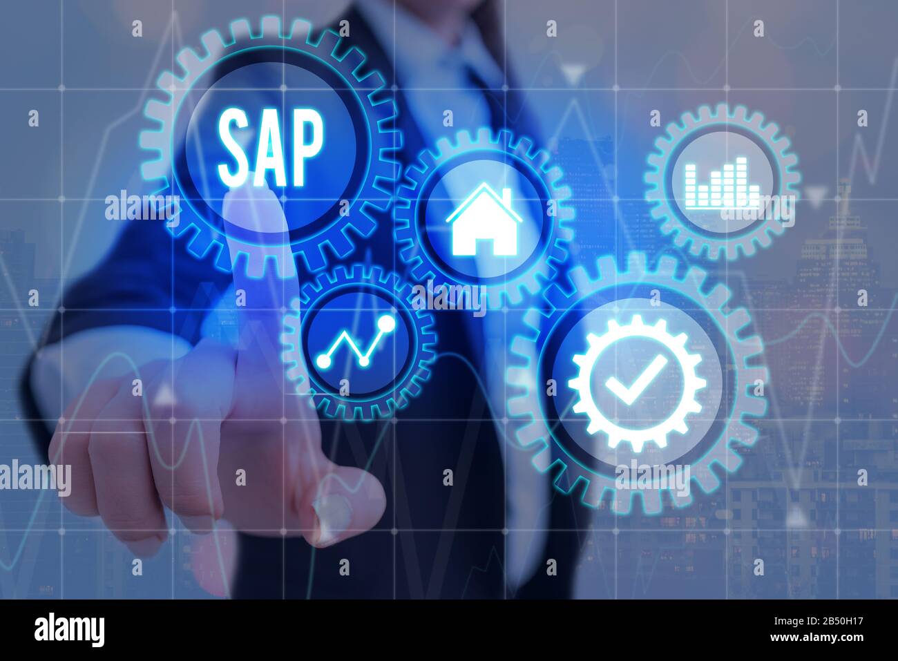 Writing note showing SAP. Business concept for SAP Business process ...