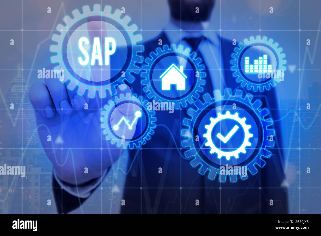 Writing note showing SAP. Business concept for SAP Business process ...
