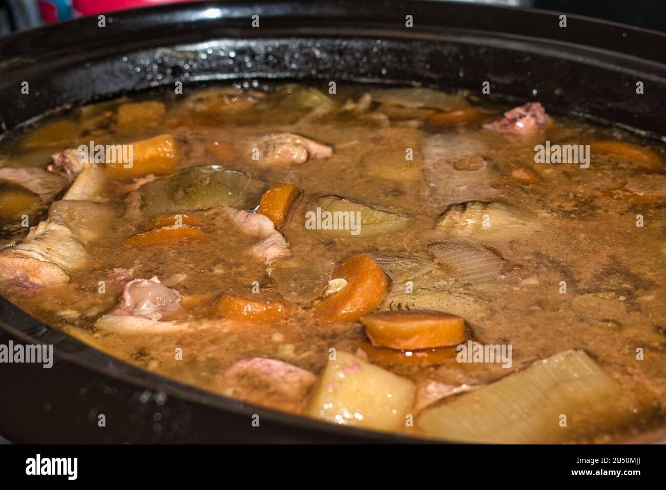 Chicken Stew with winter vegetables, close up Stock Photo - Alamy