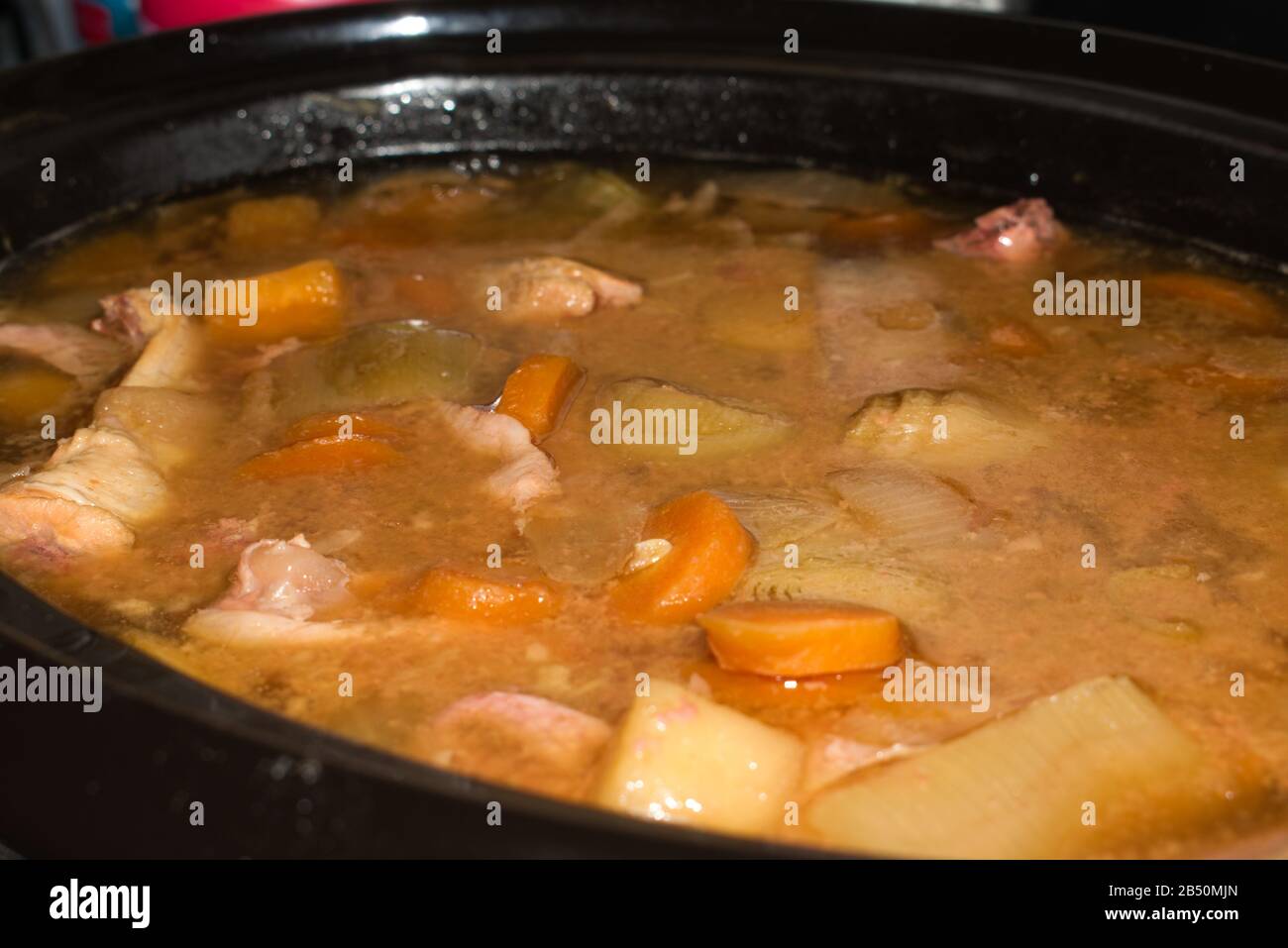 Chicken Stew with winter vegetables, close up Stock Photo - Alamy
