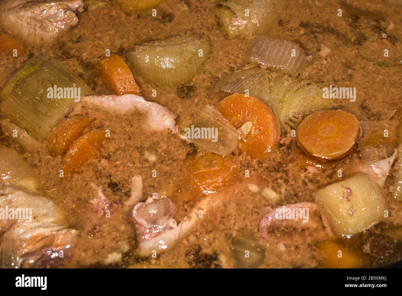 Chicken Stew with winter vegetables, close up Stock Photo - Alamy