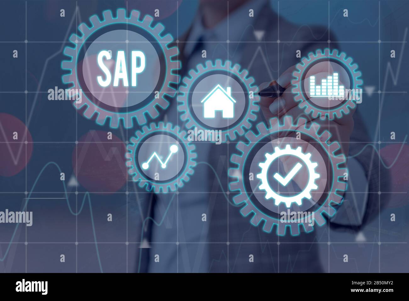 Word writing text SAP. Business photo showcasing SAP Business process ...