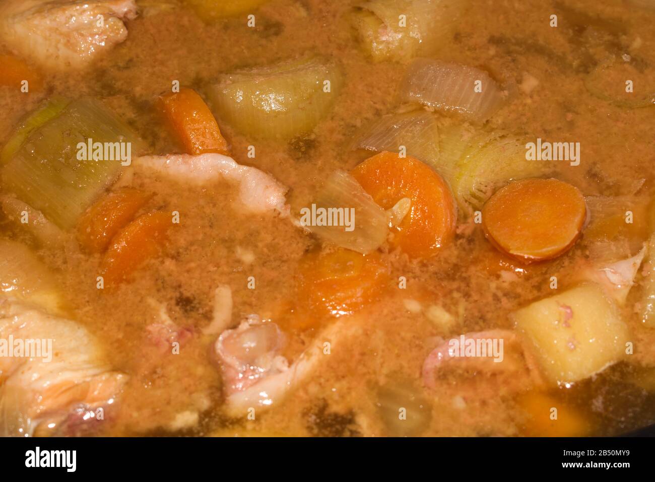 Chicken Stew with winter vegetables, close up Stock Photo - Alamy