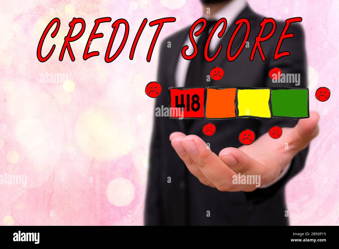 Conceptual hand writing showing Credit Score. Concept meaning Report ...