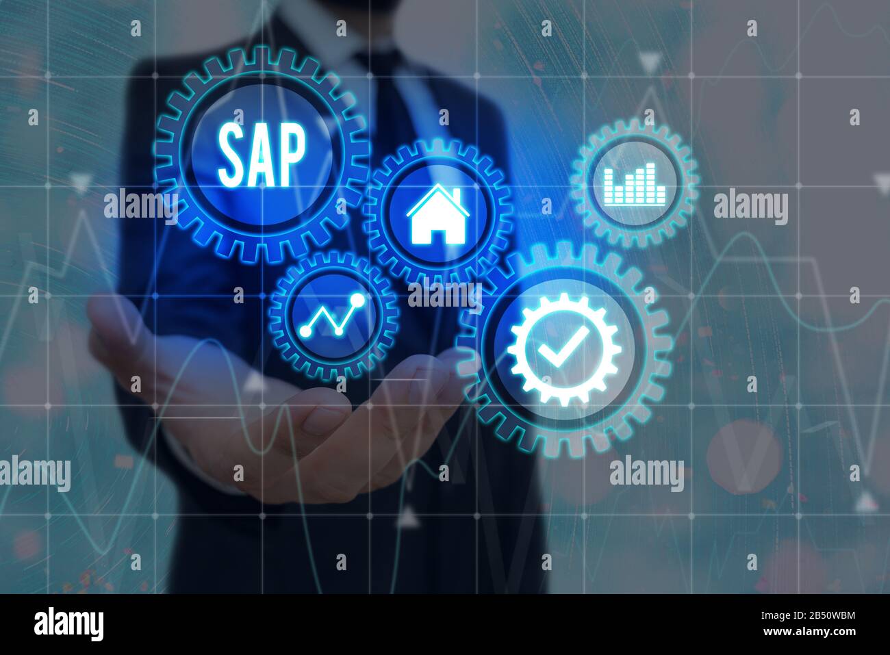 Conceptual hand writing showing SAP. Concept meaning SAP Business ...