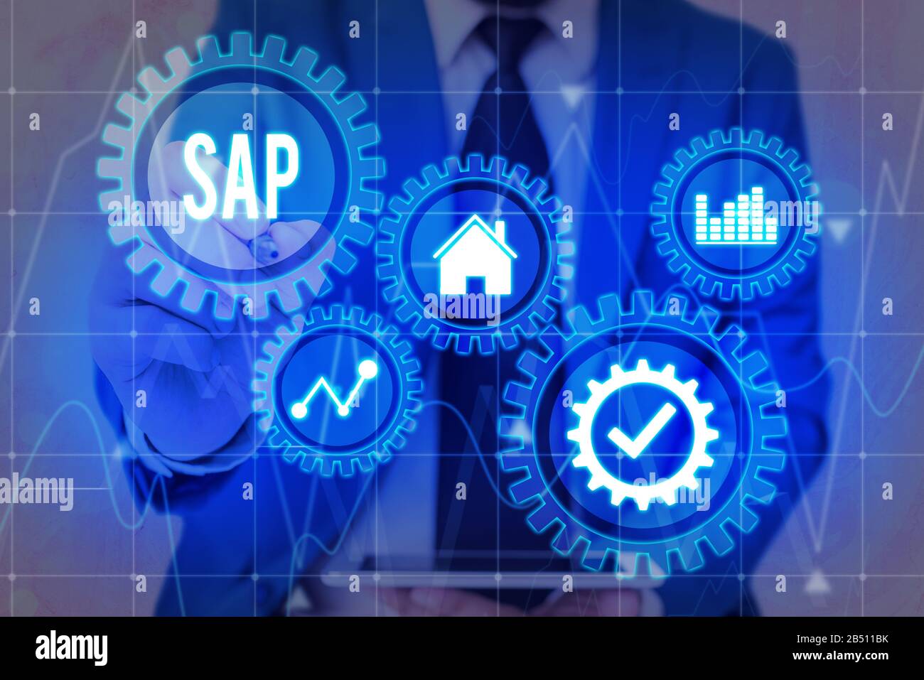 Word writing text SAP. Business photo showcasing SAP Business process ...