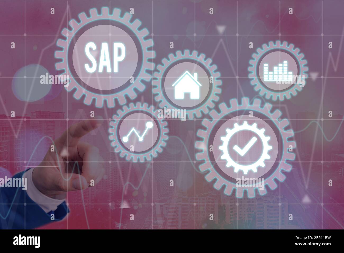 Writing note showing SAP. Business concept for SAP Business process ...
