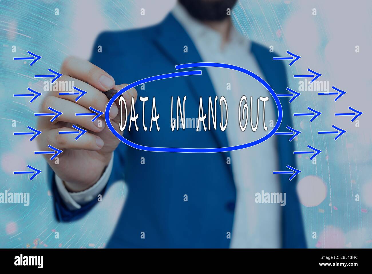 Handwriting text Big Date. Conceptual photo Big data visualization ...